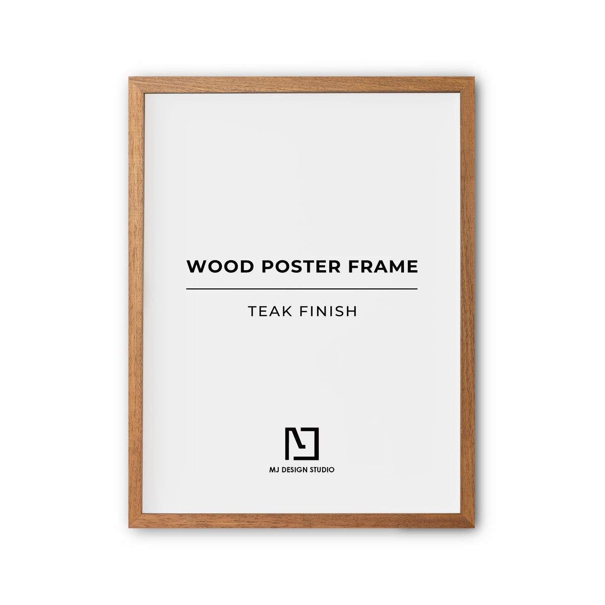 Teak Finish Wood Poster Frame — MJ Design Studio